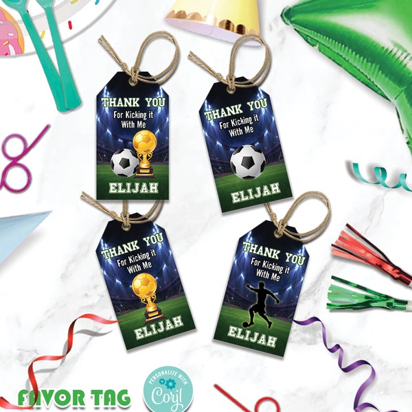 Soccer Thank You Tag - Etsy