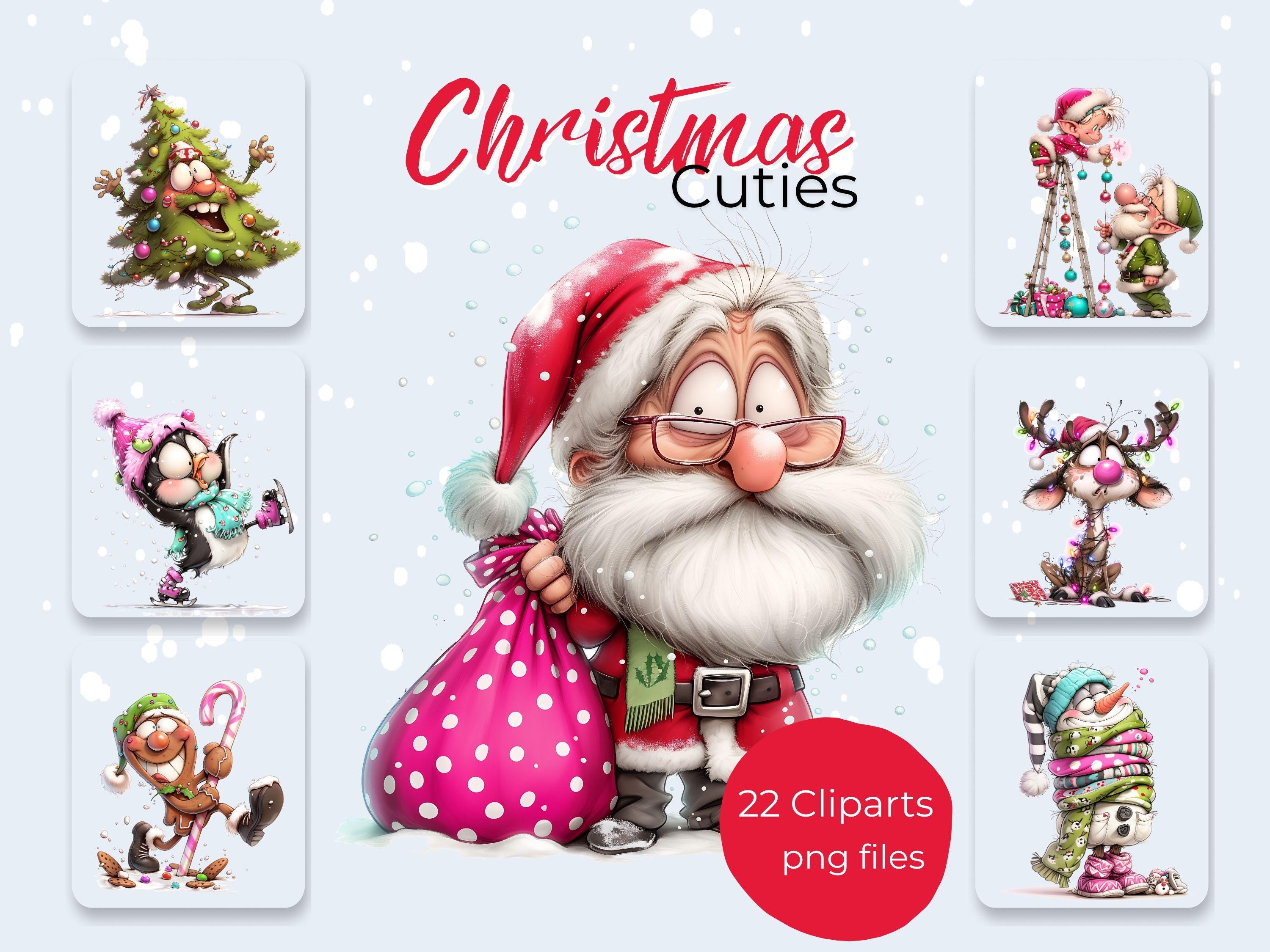 Christmas Cuties Clipart Bundle – 22 Cute Whimsical Christmas ...