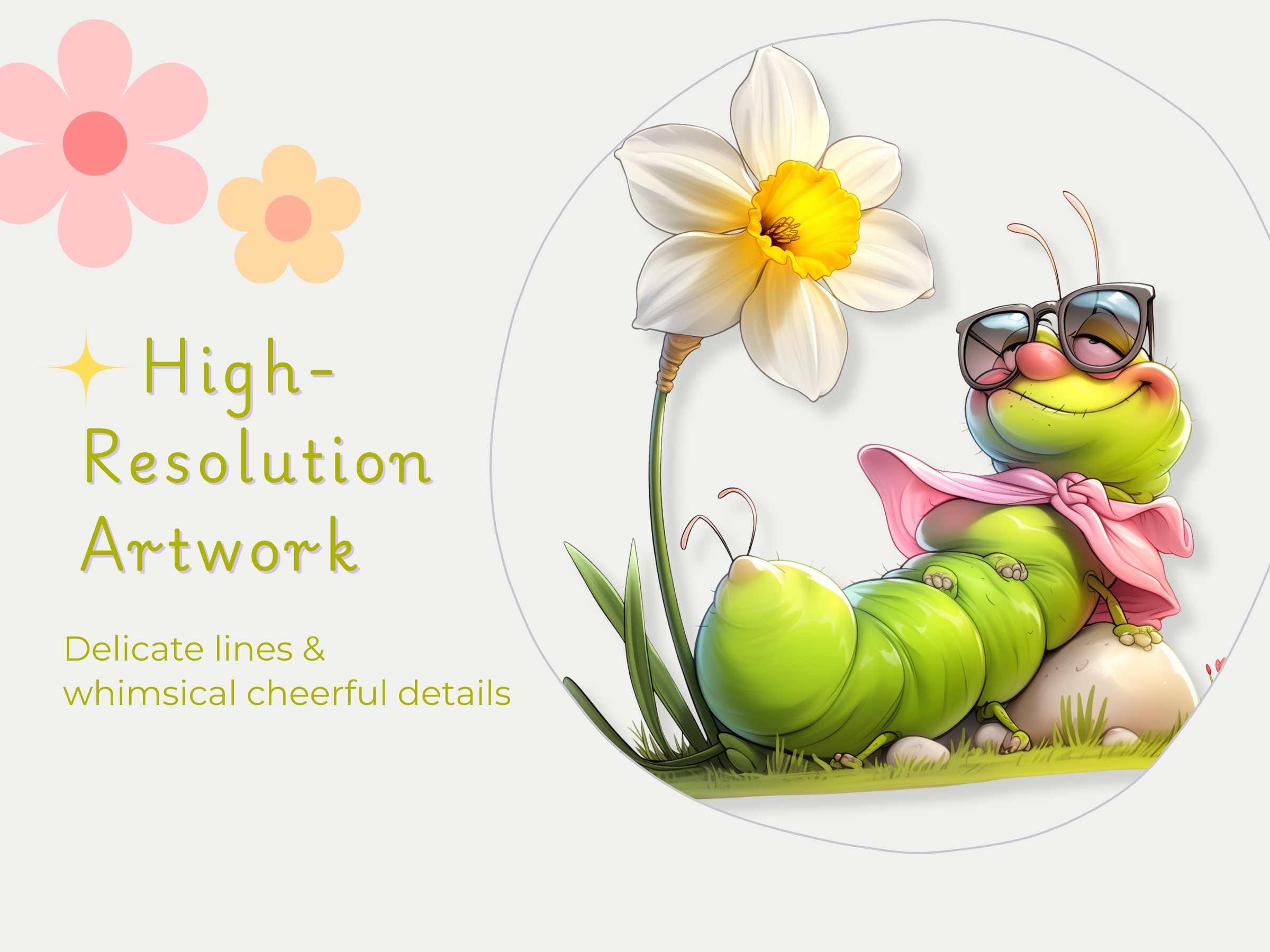Spring Bug Clipart Bundle | Garden Cuties PNG Files | Cute Insect ...