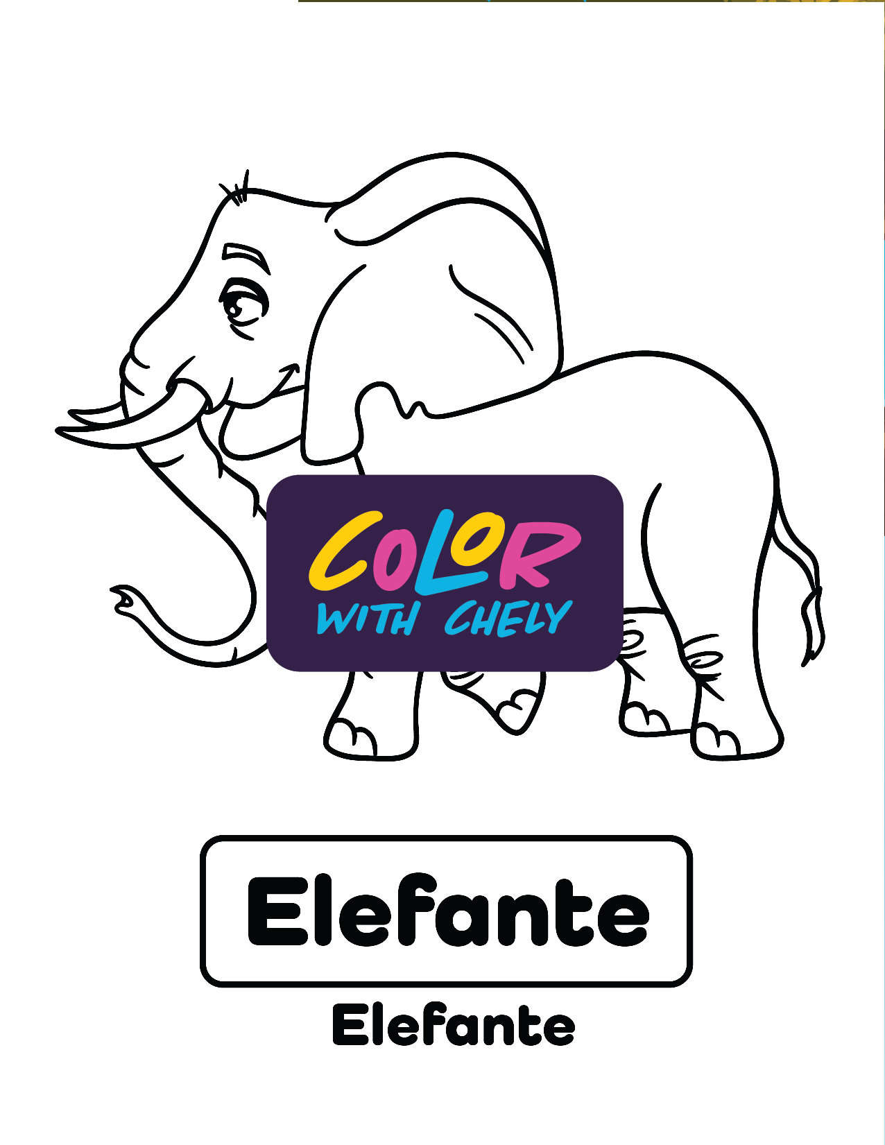 Learn Spanish With Safari Animal Coloring Pages | Aprende Español Con ...