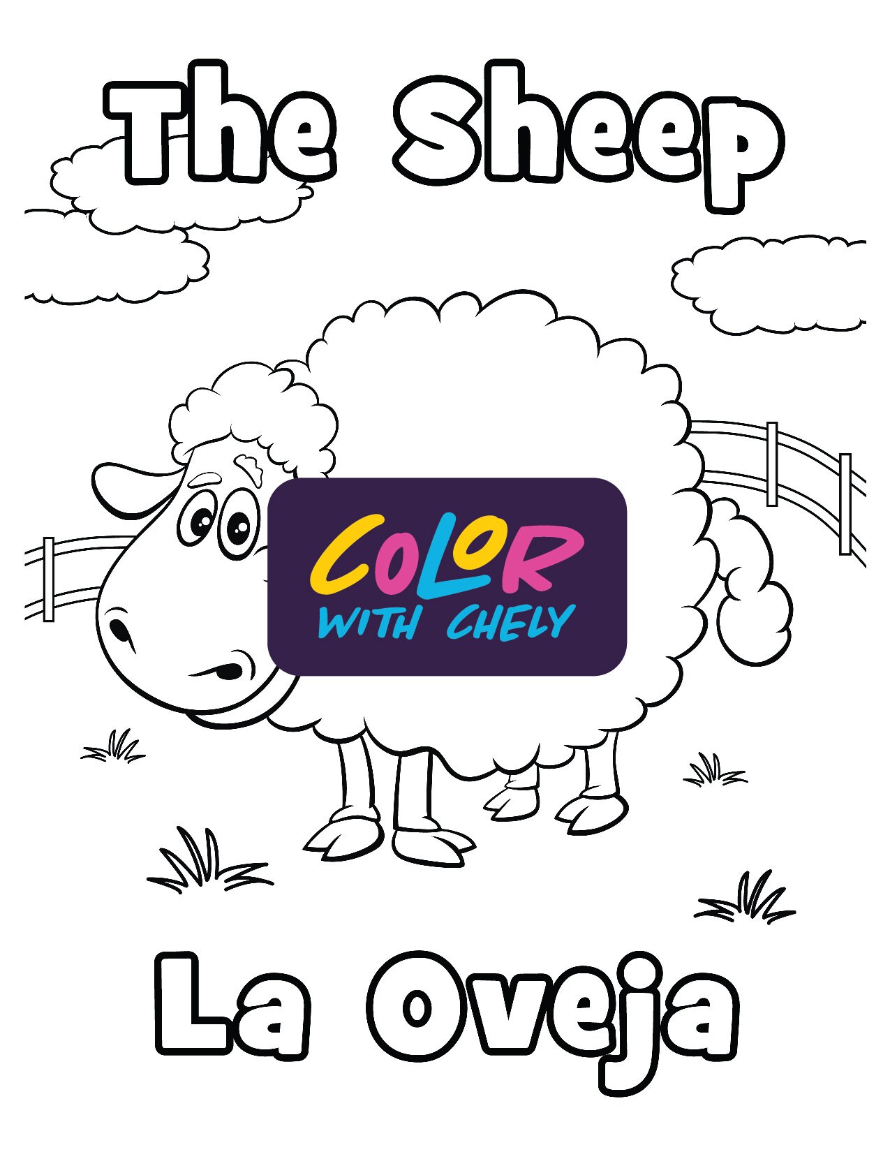Learn Spanish With Farm Animal Coloring Pages (instant Download ...
