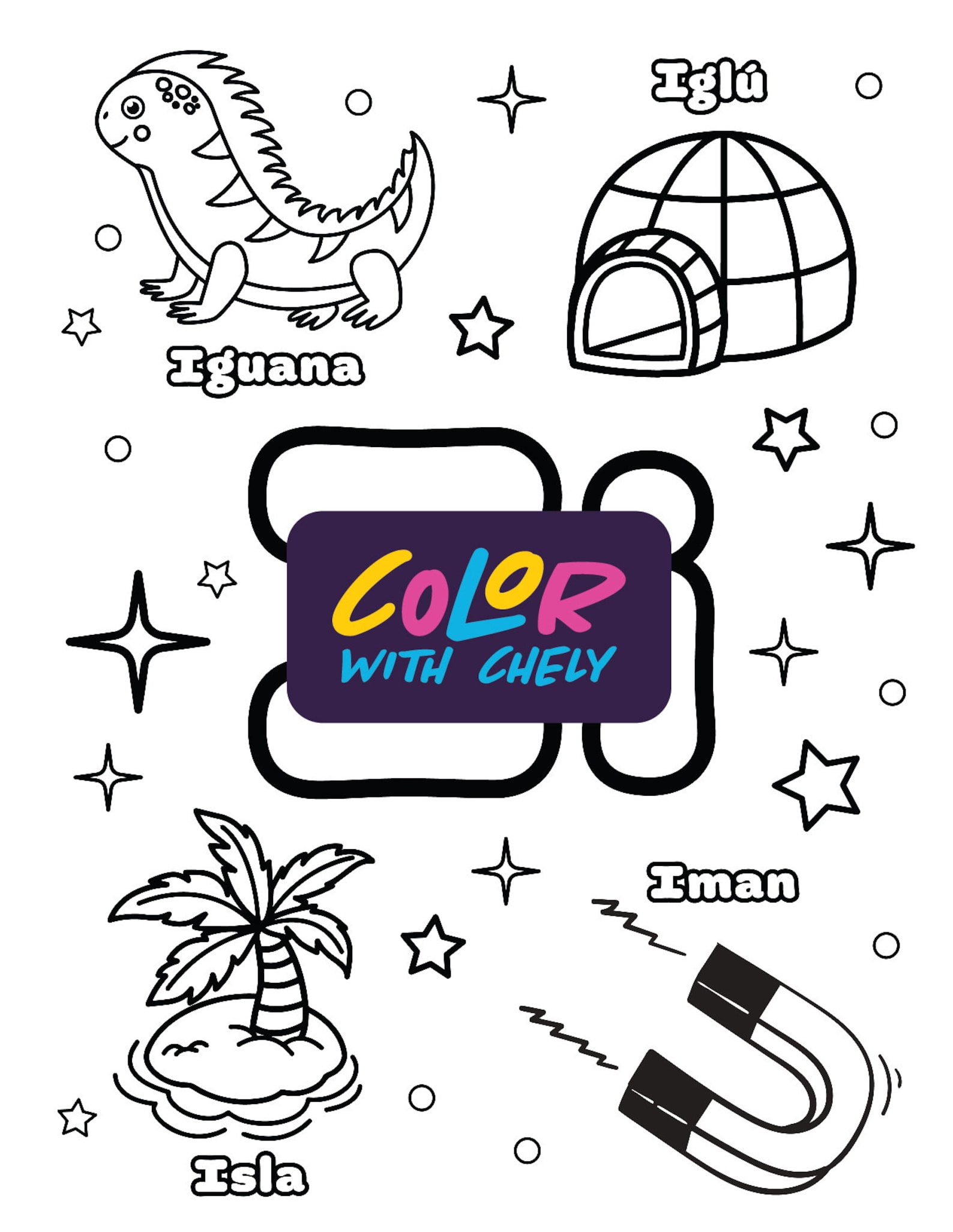 Learn Spanish Vowels Coloring Pages (instant Download) | Aprende Las ...