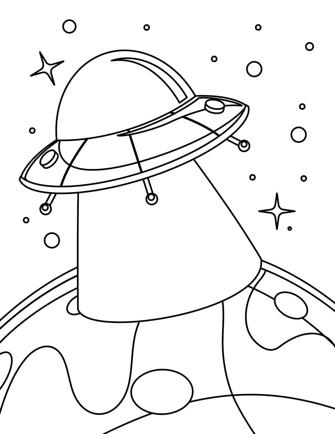 Outer Space Coloring Pages for Children | Solar System With Astronaut ...