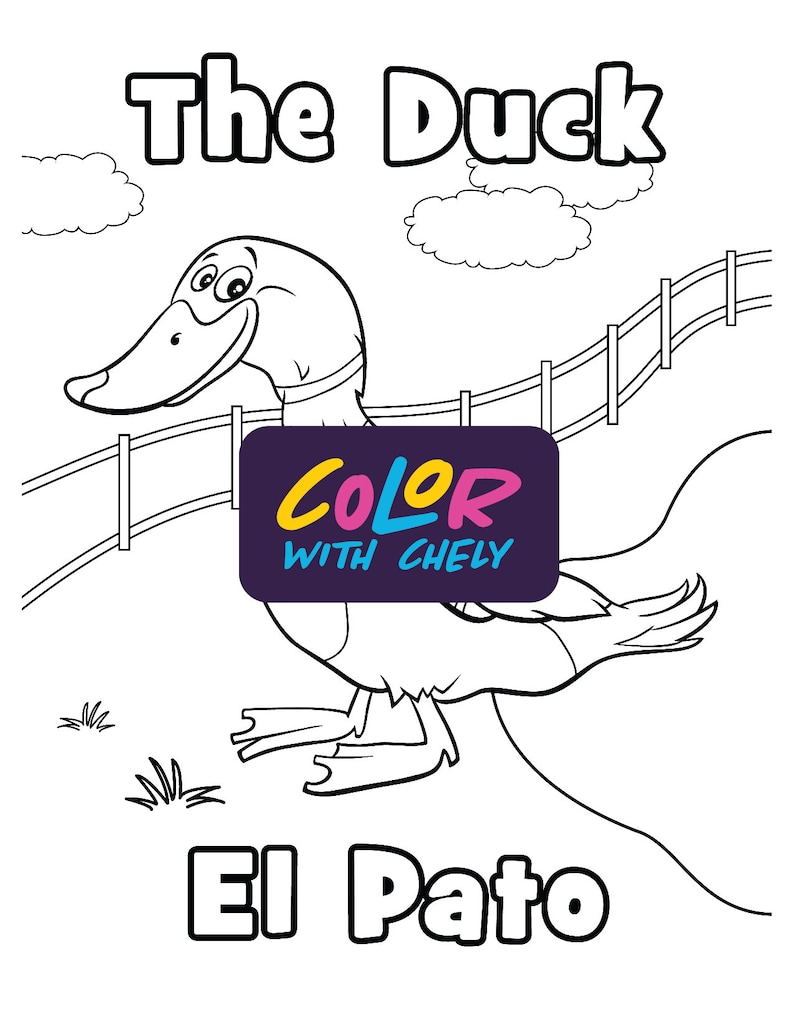 Learn Spanish With Farm Animal Coloring Pages (instant Download ...