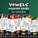 Learn Spanish Vowels Coloring Pages instant Download Aprende Las ...