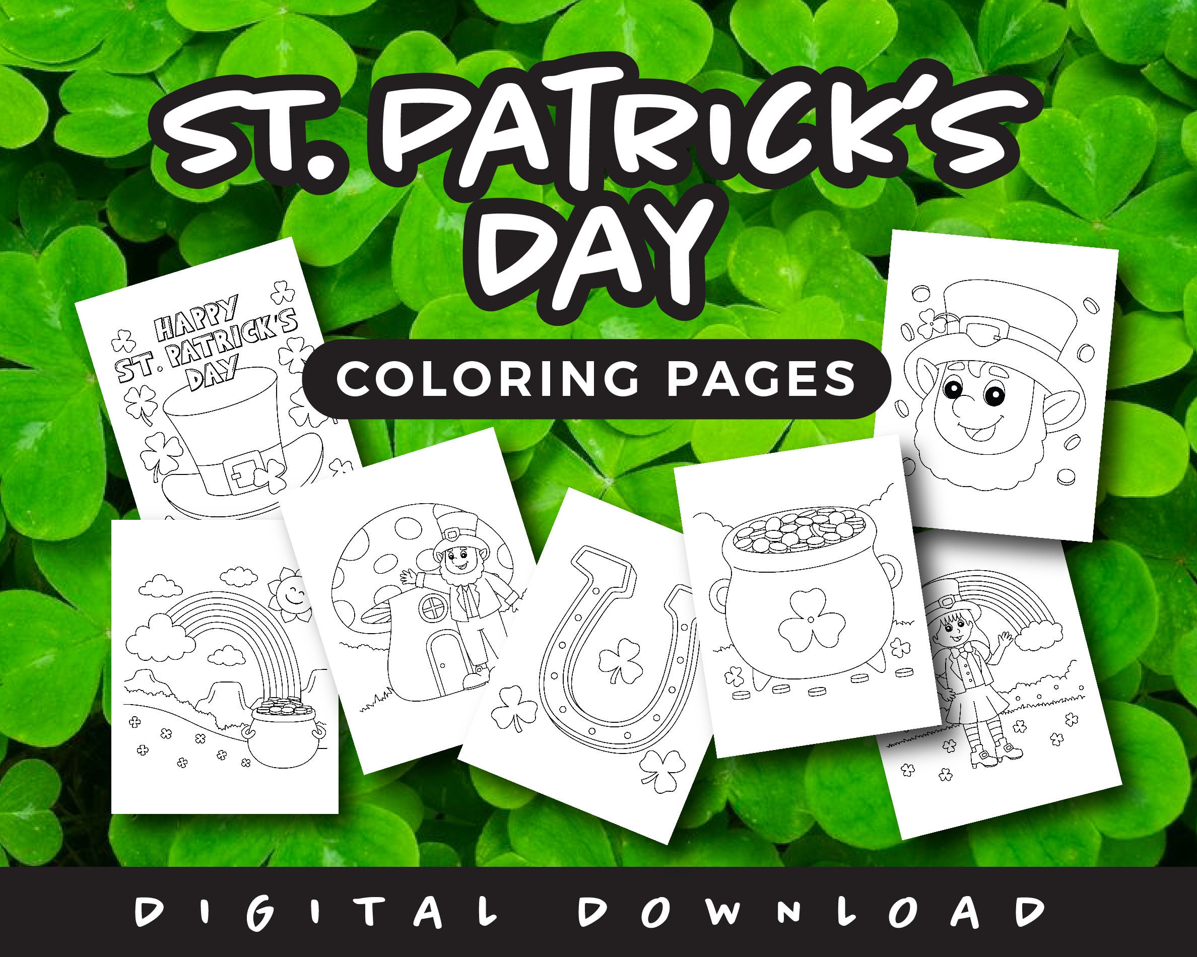 Celebrate St. Patrick's Day With Coloring Pages | Ten Easy and Fun ...