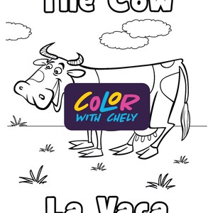Learn Spanish With Farm Animal Coloring Pages (instant Download ...