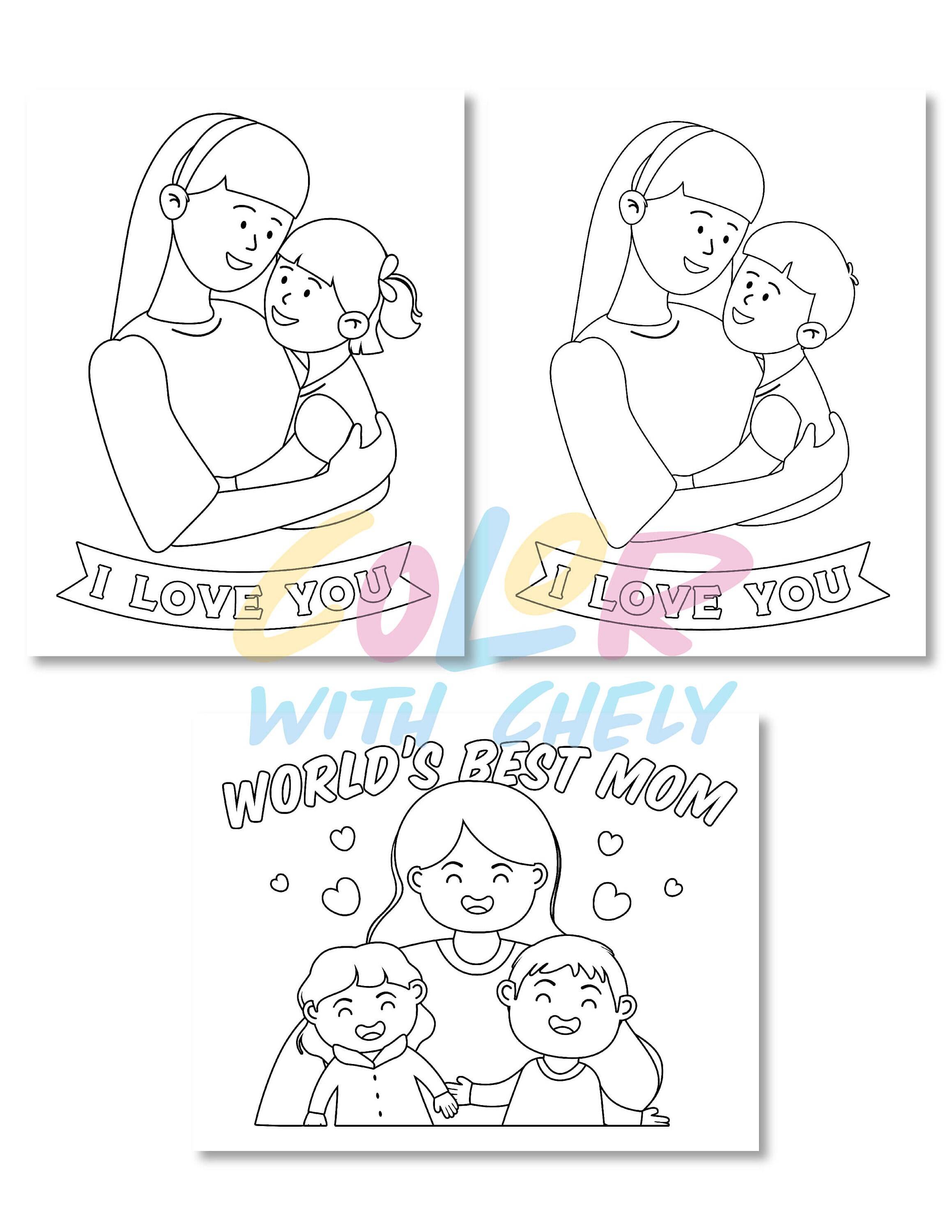 Printable Coloring Pages for Mother's Day | Creative DIY Gift for Moms ...