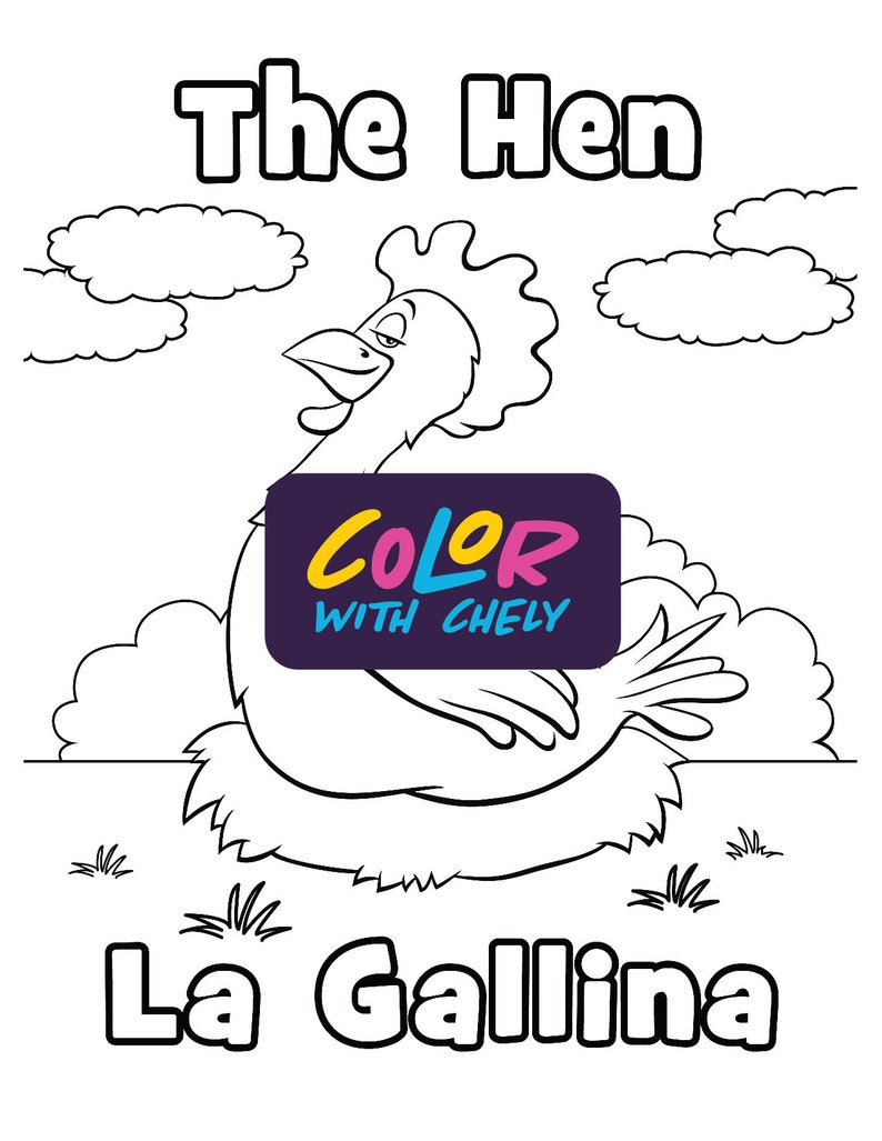 Learn Spanish With Farm Animal Coloring Pages (instant Download ...