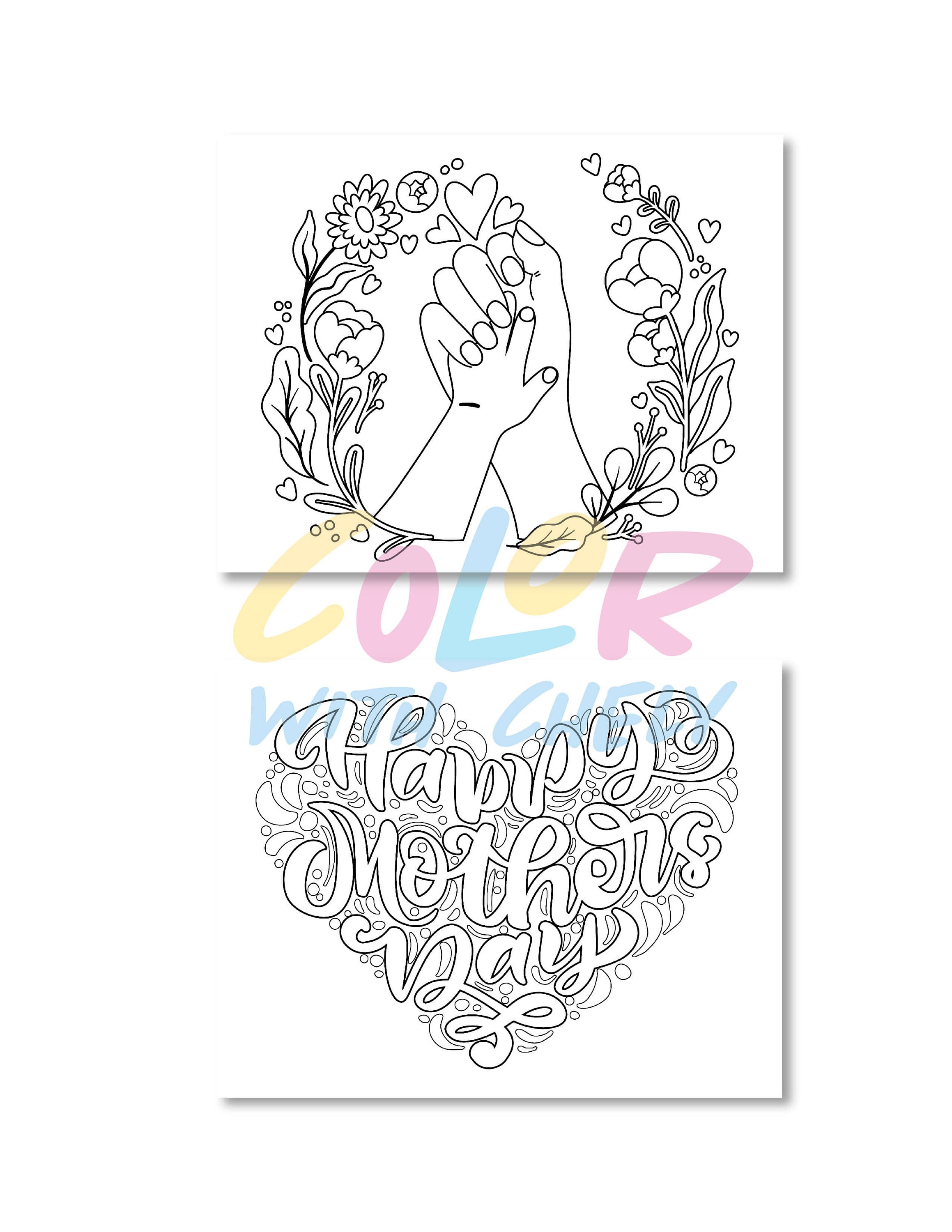 Printable Coloring Pages for Mother's Day | Creative DIY Gift for Moms ...