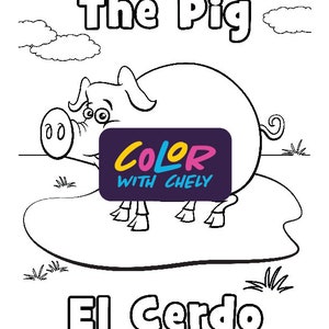 Learn Spanish With Farm Animal Coloring Pages (instant Download ...