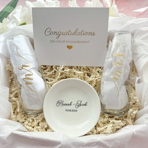 Engagement Gift Box for Couple, Engagement Gift Basket for Couple ...