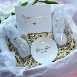 Engagement Gift Box for Couple, Engagement Gift Basket for Couple ...