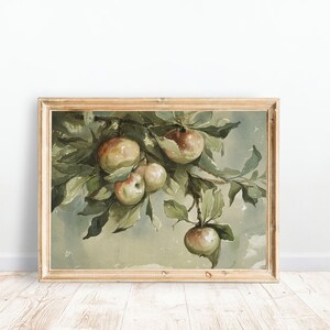 Rustic Farmhouse Kitchen Decor| Vintage Apple Tree Print | Country ...