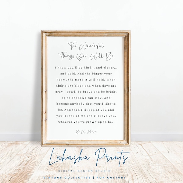 The Wonderful Things You Will Be - Etsy