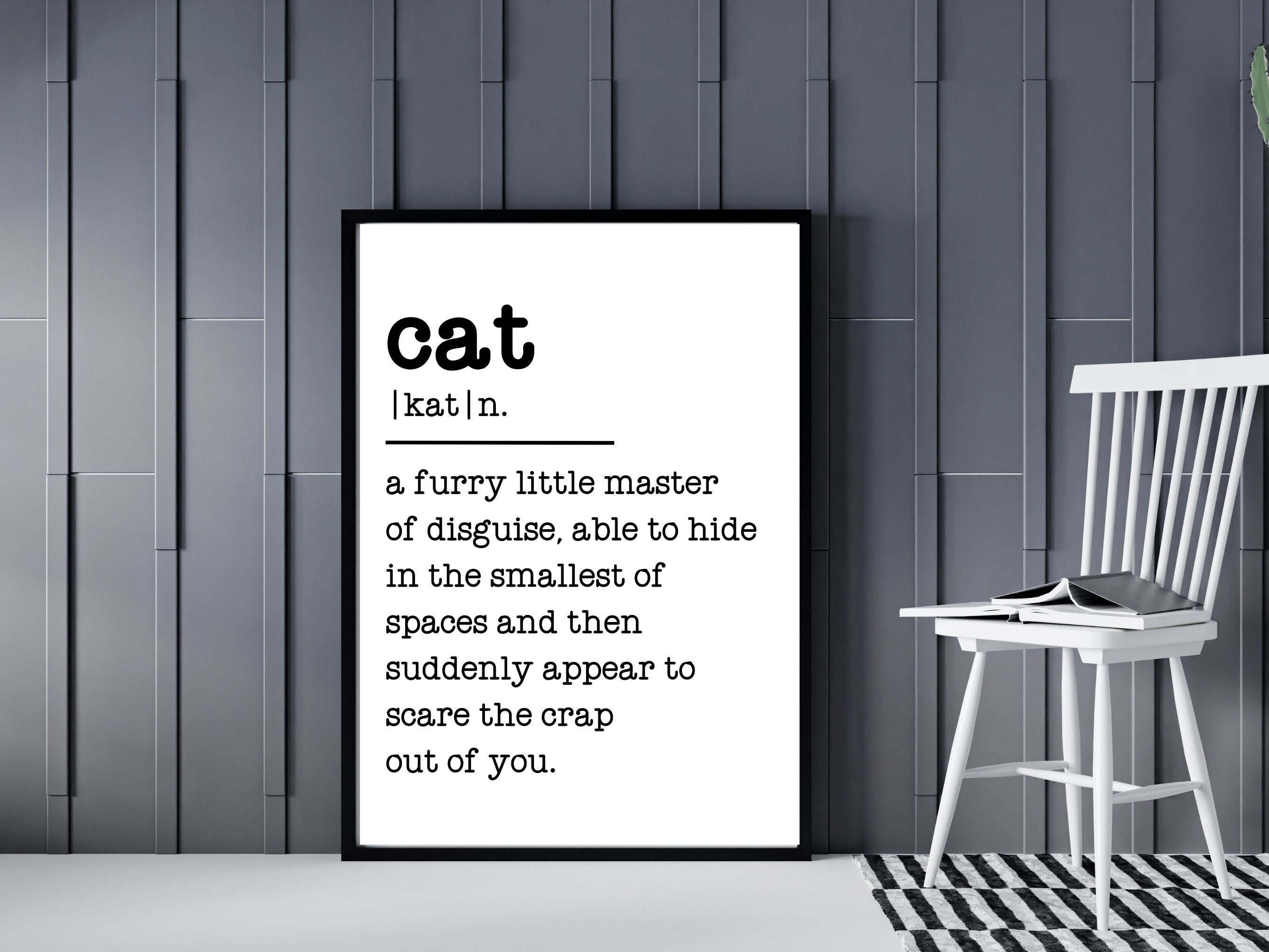 Funny Cat Definition Pet Prints Cat Wall Art Cat Lovers Gift DIGITAL ...