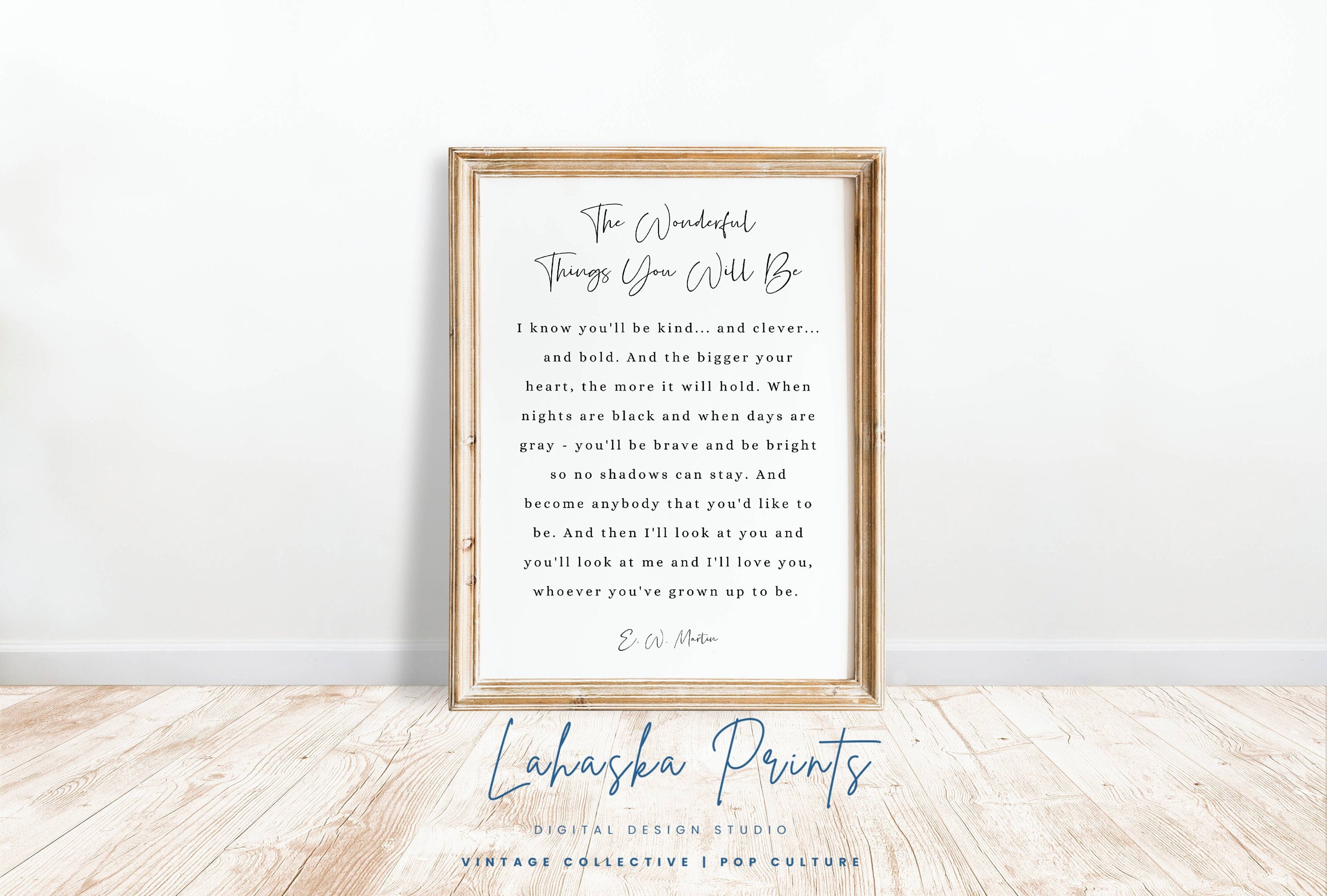 PRINTABLE the Wonderful Things You Will Be Print Nursery Quote Print ...