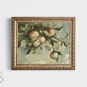 Rustic Farmhouse Kitchen Decor| Vintage Apple Tree Print | Country ...