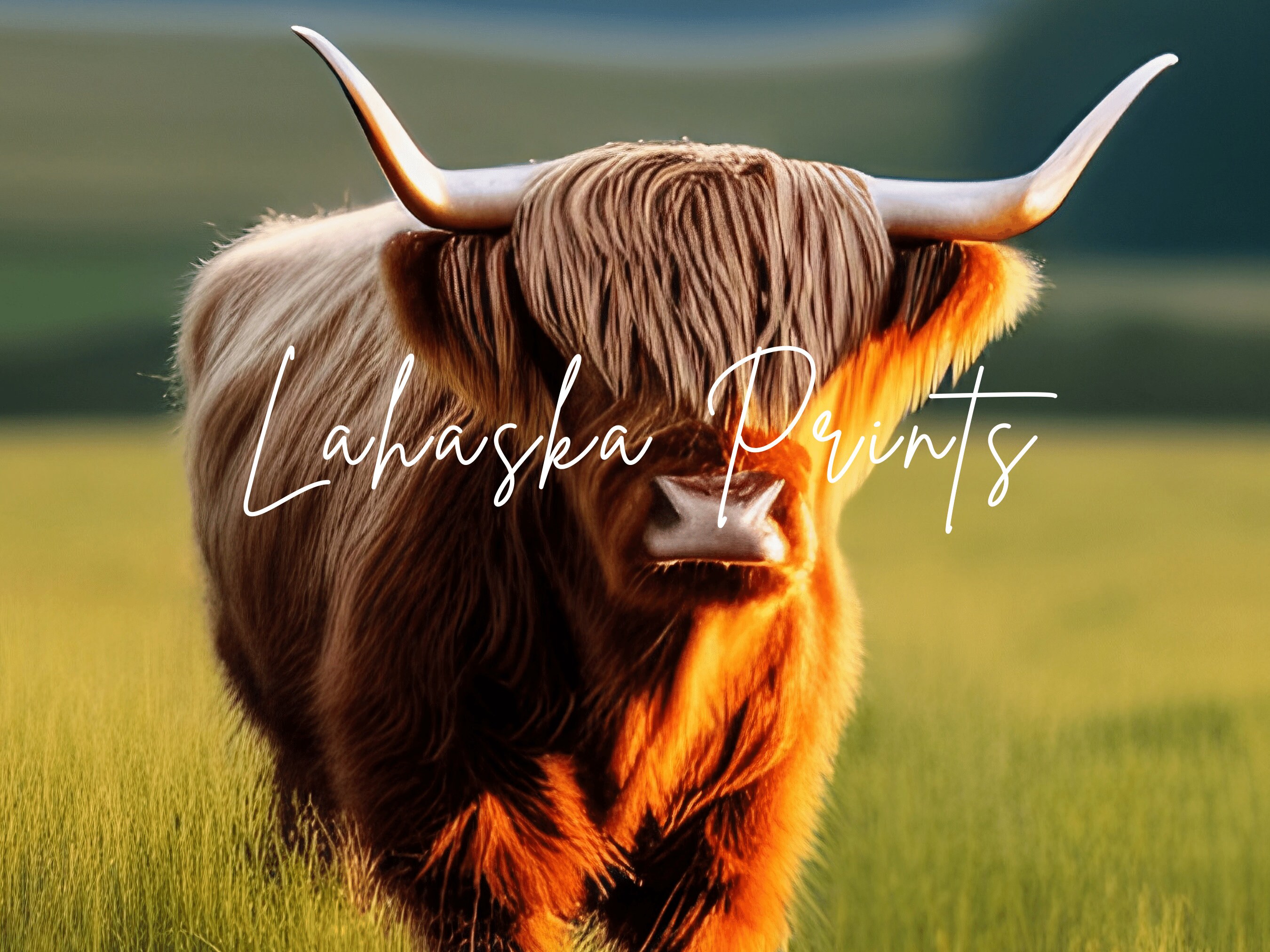 PRINTABLE Highland Cow Print, Highland Cow in Field Digital Print - Etsy