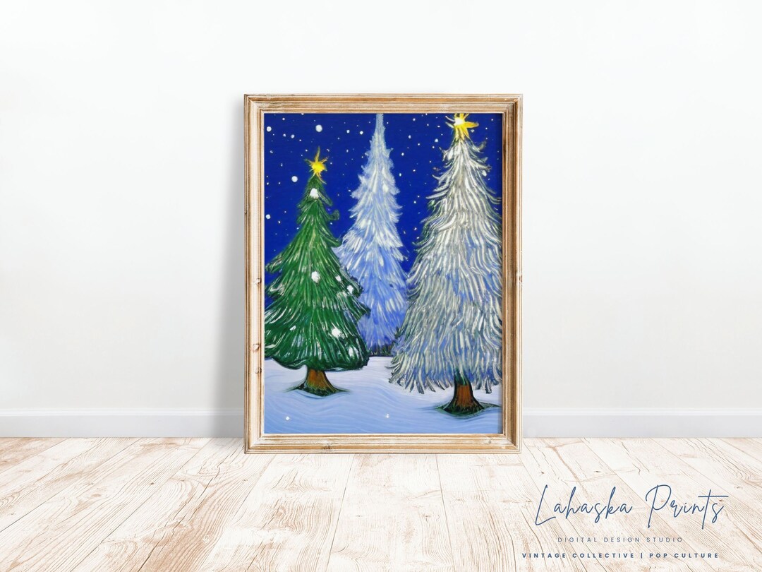 PRINTABLE Christmas Printable Wall Art, Printable Christmas Tree Art ...