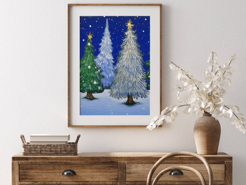 PRINTABLE Christmas Printable Wall Art, Printable Christmas Tree Art ...