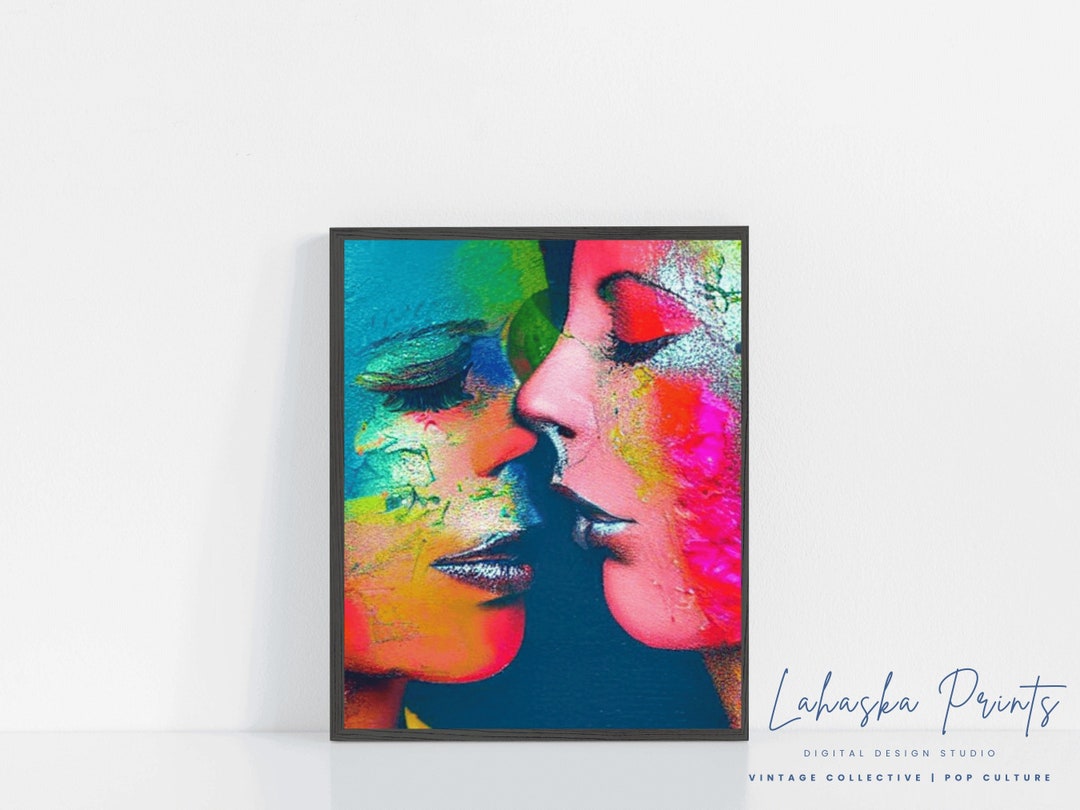 LGBT Love Art Print| Queer Love Art Print | Sapphic Wall Art |lesbian ...