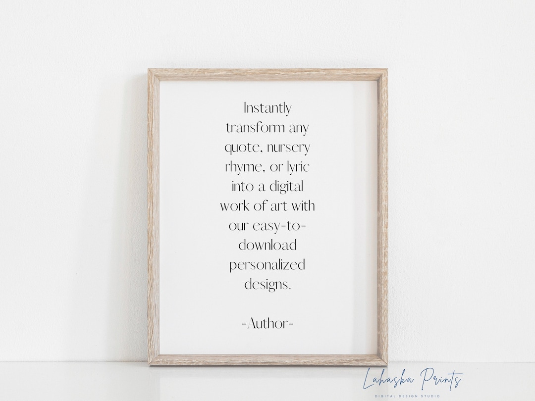 PRINTABLE Custom Quote Print | Custom Text Print | Personalized Quote ... PRINTABLE Custom Quote Print | Custom Text Print | Personalized Quote ...