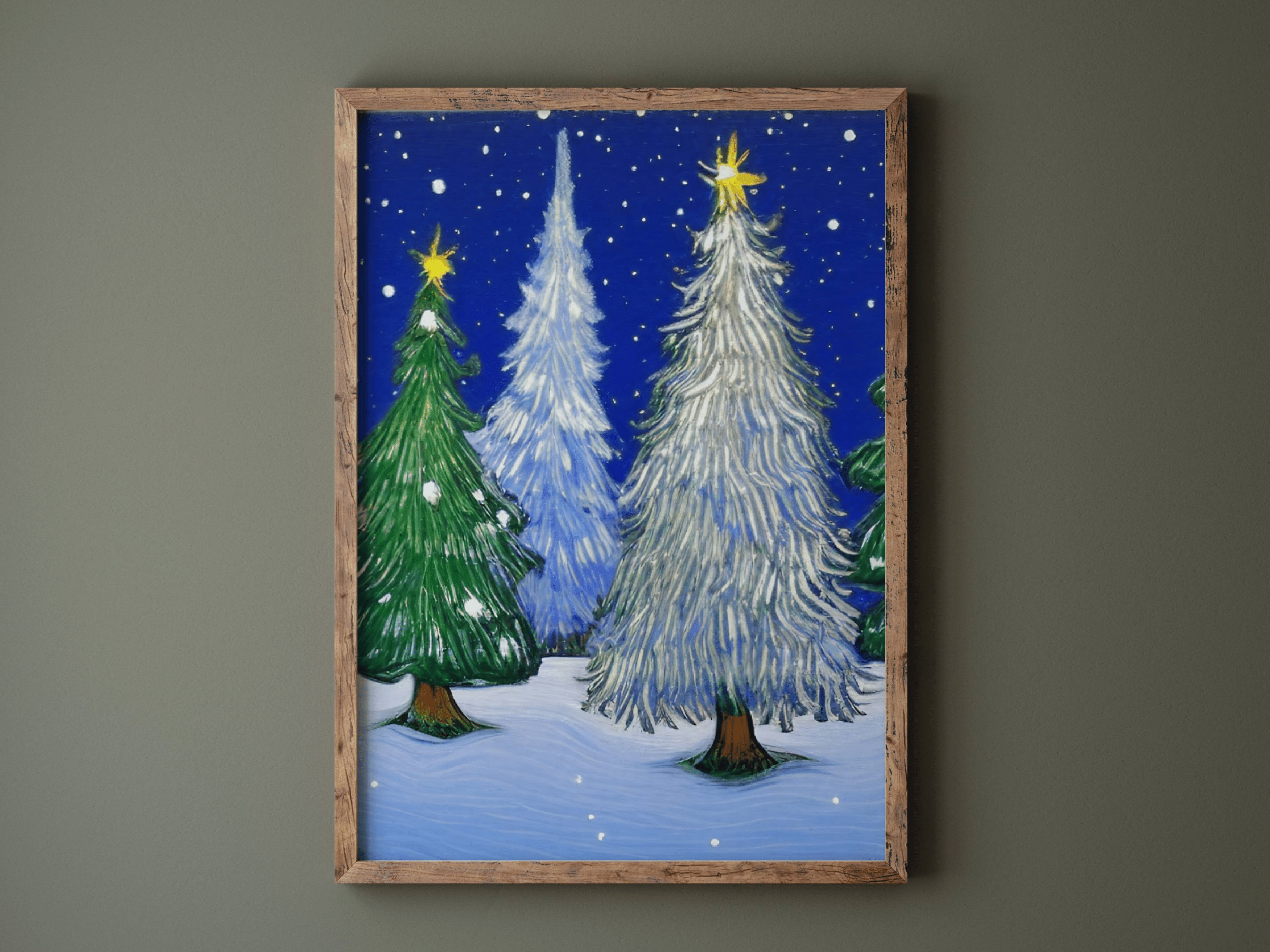 PRINTABLE Christmas Printable Wall Art, Printable Christmas Tree Art ...