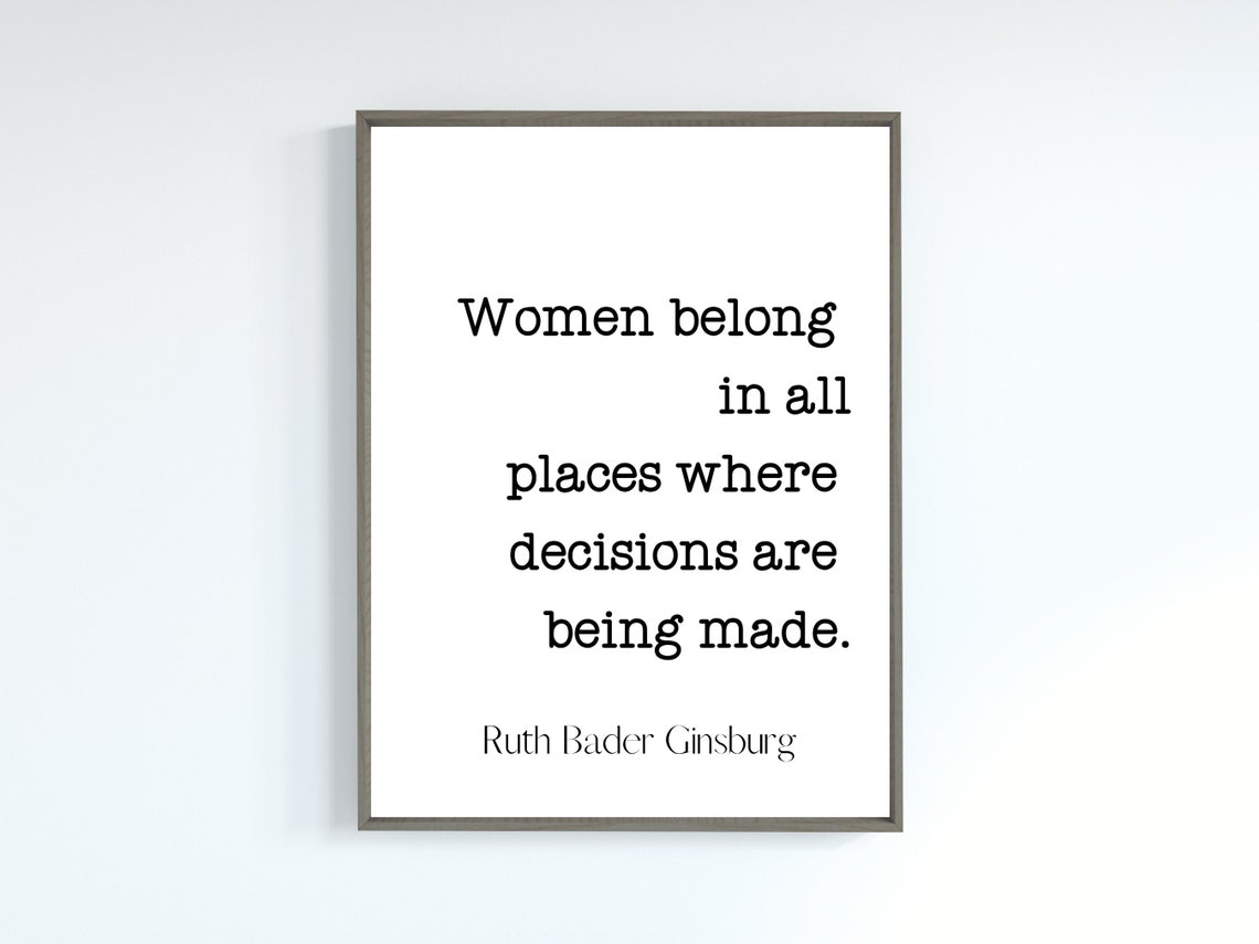Printable Feminist Quotes Ruth Bader Ginsburg, Set of Three RGB Quotes ...