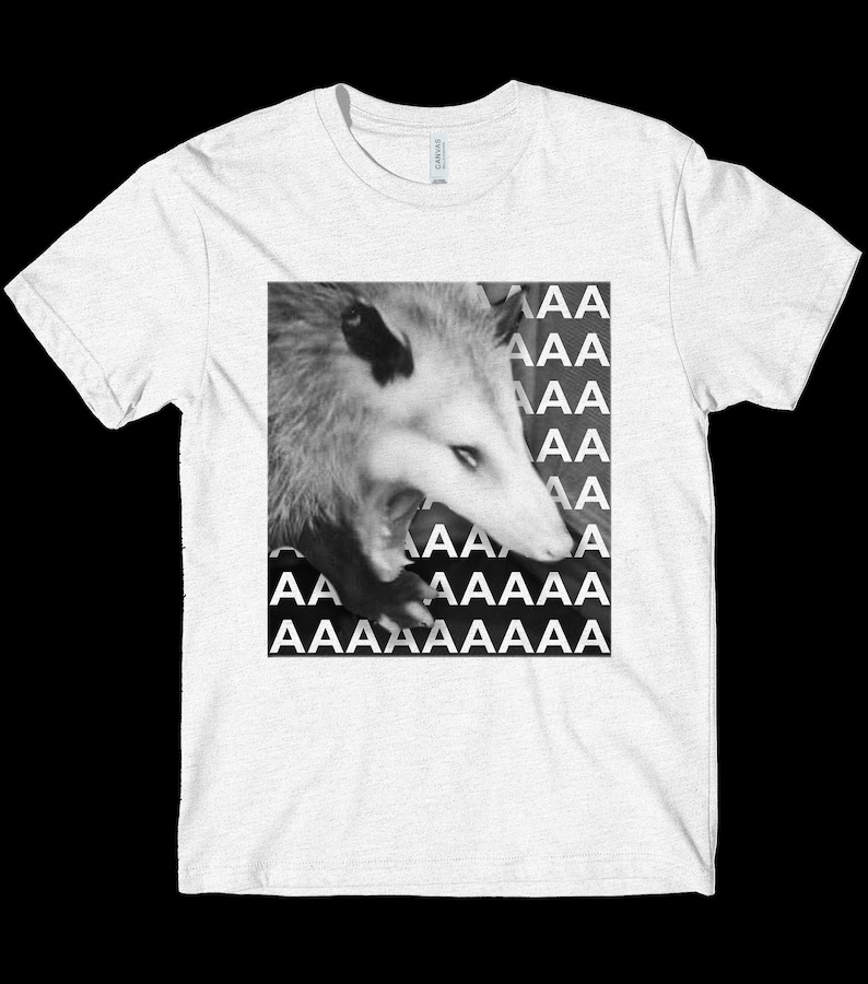 Screaming Possum AAAA T Shirt Cute Funny Black & White Opossum - Etsy
