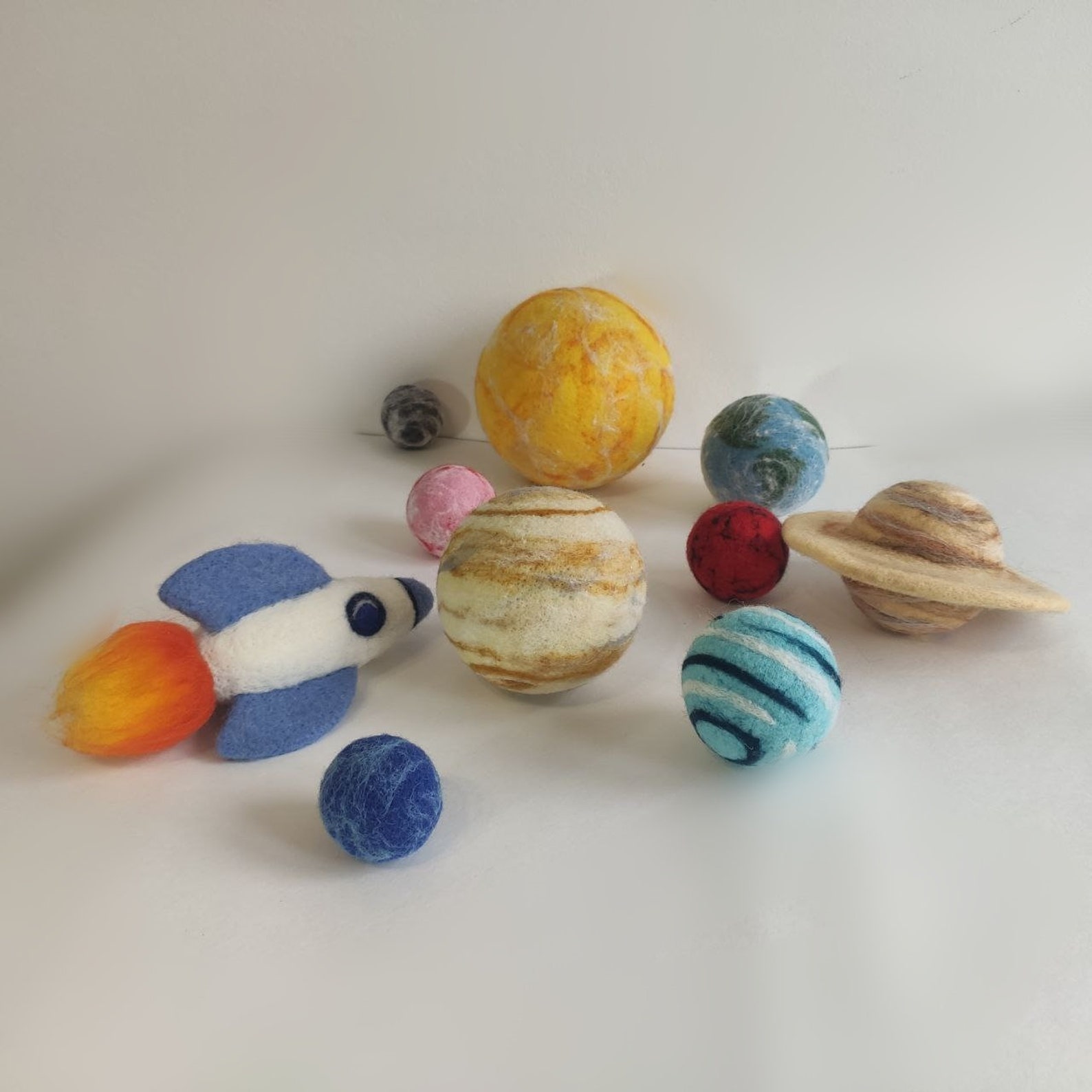 Felted Solar System. Set of Solar System Planets. Space Nursery Decor. - Etsy