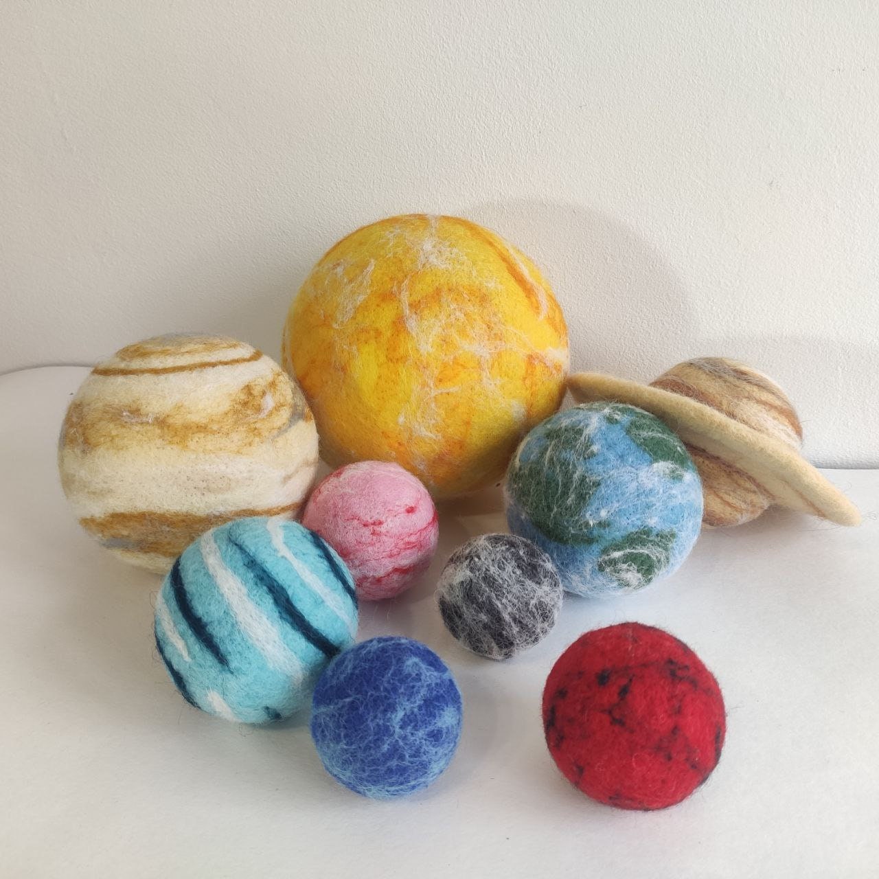Felted Solar System. Set of Solar System Planets. Space Nursery Decor ...