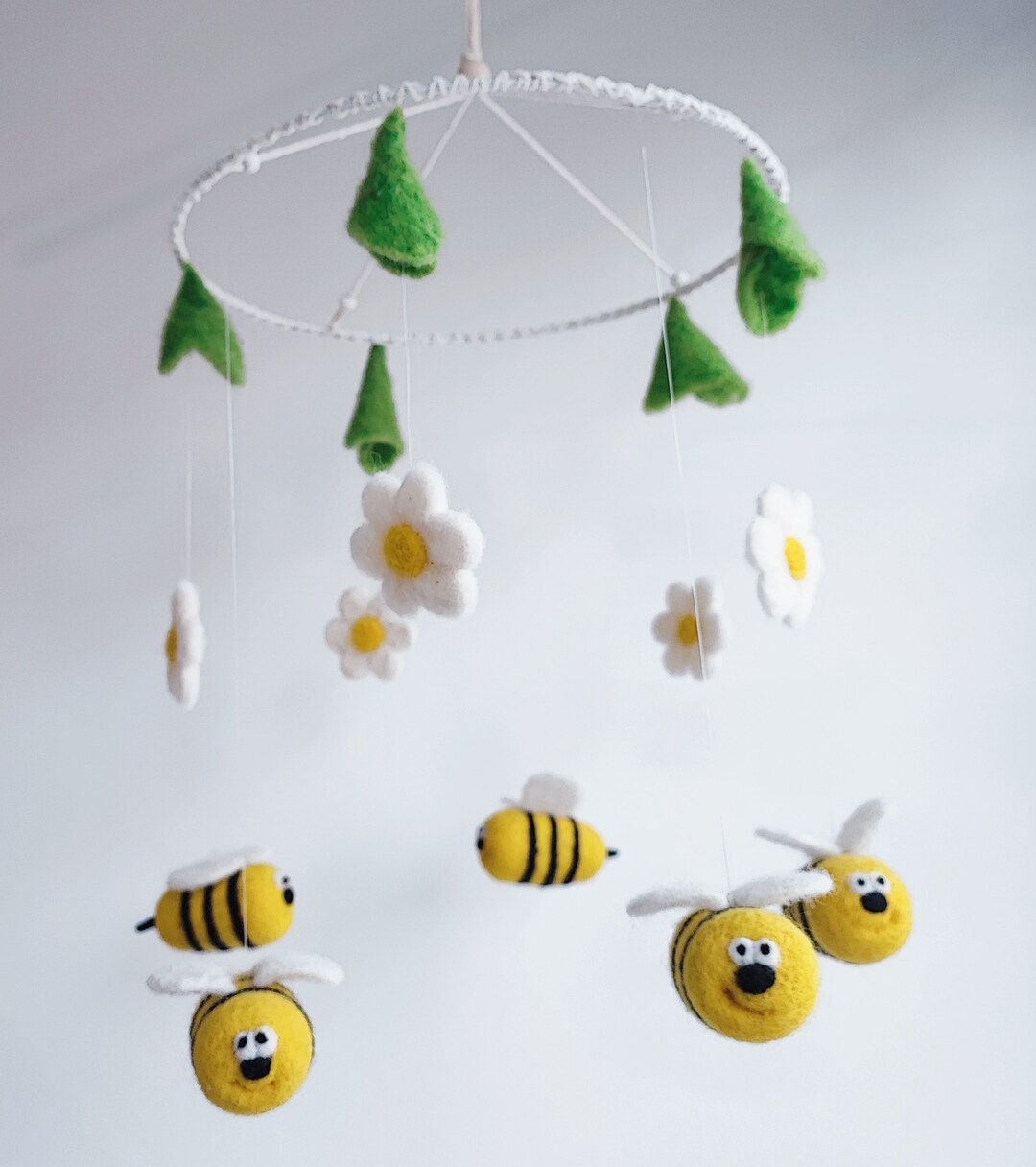Bees Baby Mobile - Soothing and Educational Toy for Newborns. Bumblebee ...