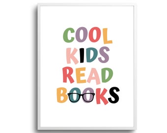 Read Books Printable, Kids Playroom Decor, Classroom Poster, Reading ...