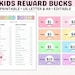 Editable Kids Reward Bucks Printable Reward Chart for Kids Reward ...
