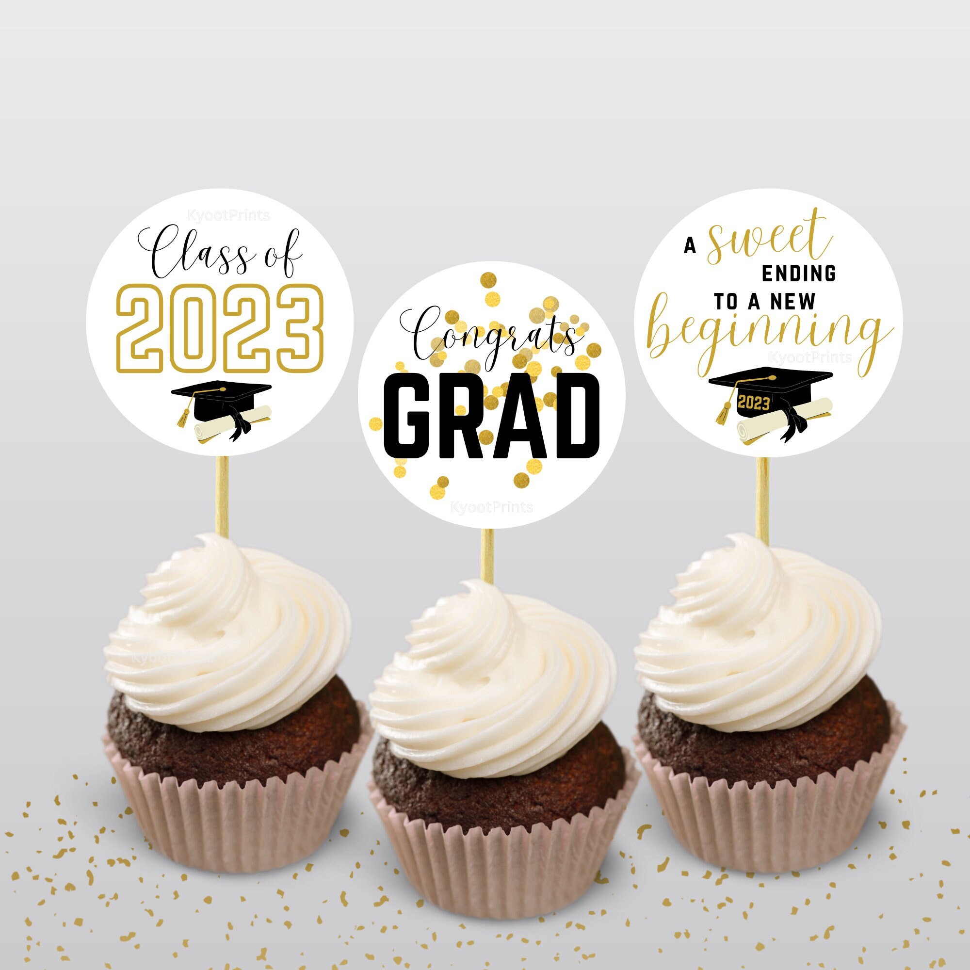 Graduation Cupcake Toppers Graduation 2023 Graduation - Etsy