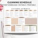 EDITABLE Cleaning Schedule PRINTABLE Cleaning List Household Chore ...