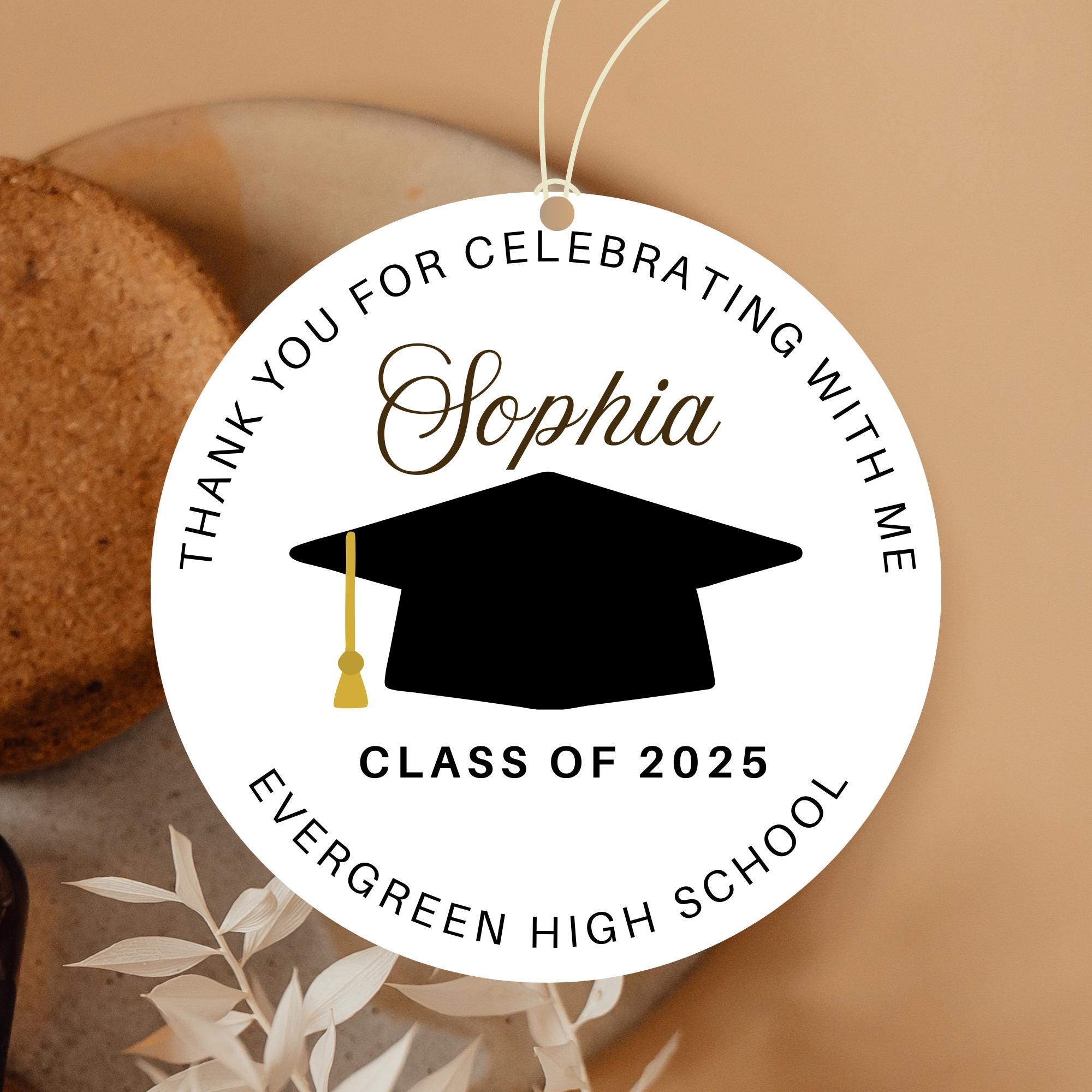 Personalized Graduation Stickers Graduation Party Favor Graduation Tag ...