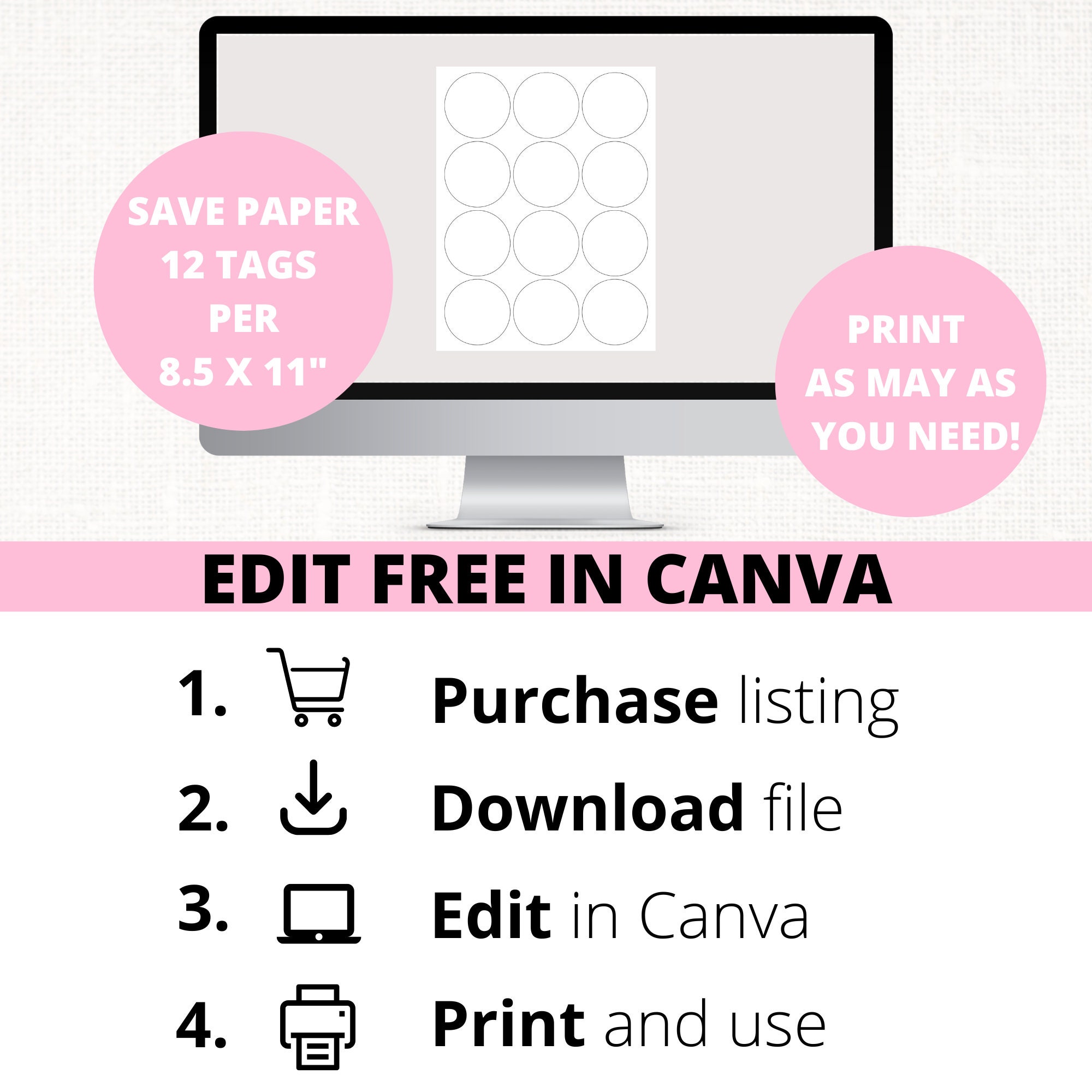 EDITABLE Pink Lemonade Party Pink Lemonade Thank You Pink Lemon Tag ...