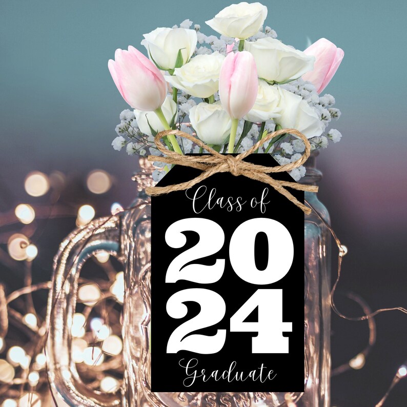 PRINTABLE Graduation Table Centerpiece Decor Graduation 2024 ...