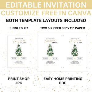 EDITABLE Christmas Party Invitation, Holiday Party Invitation, Company ...