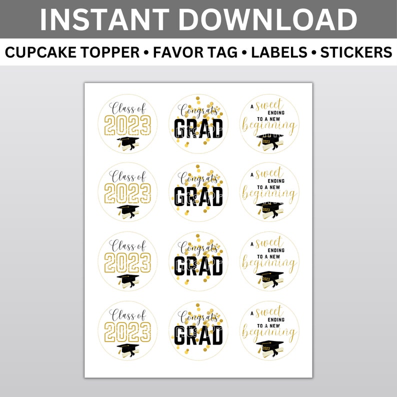 Graduation Cupcake Toppers Graduation 2023 Graduation - Etsy