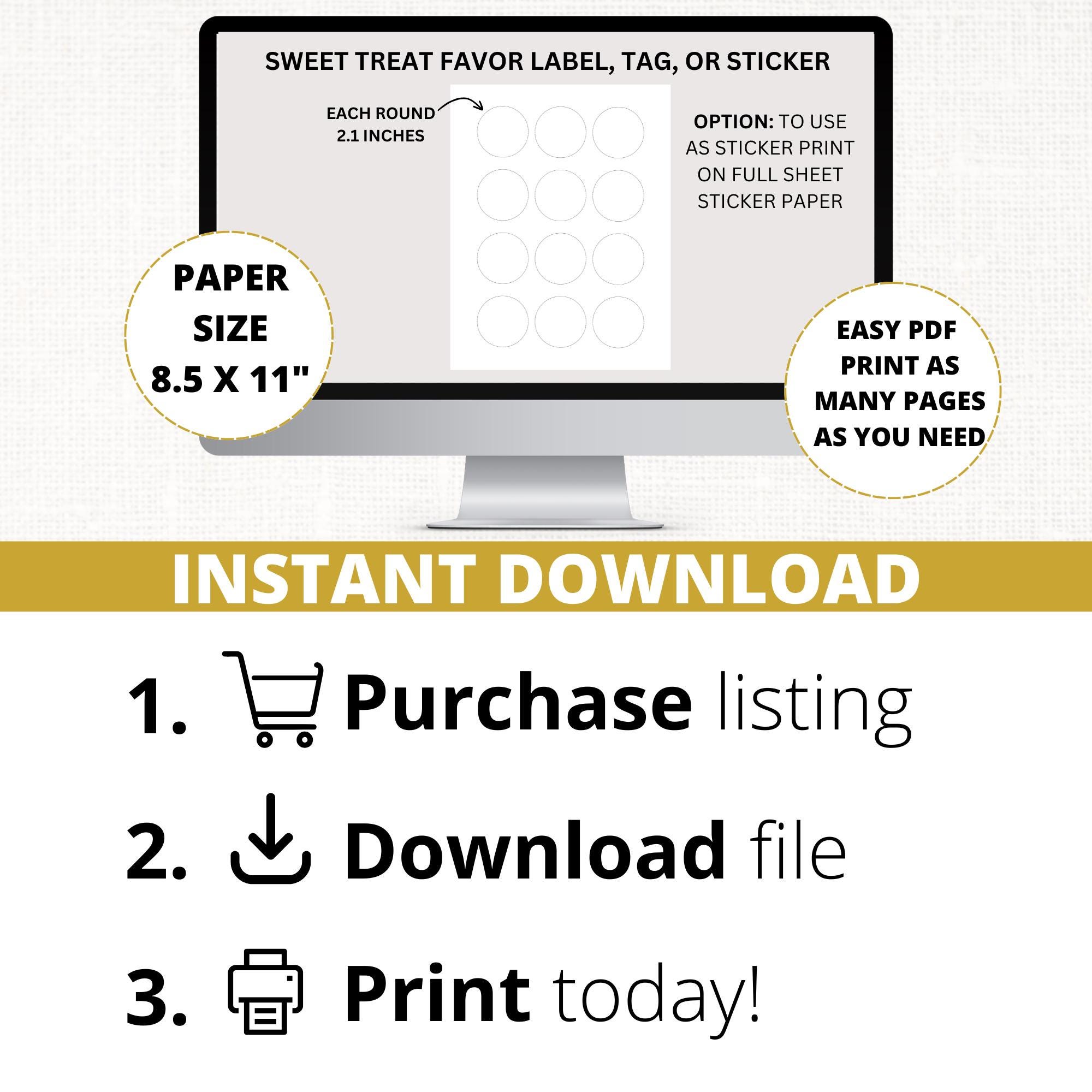 Graduation Favor Stickers Printable Graduation Favor Tags 2026 ...