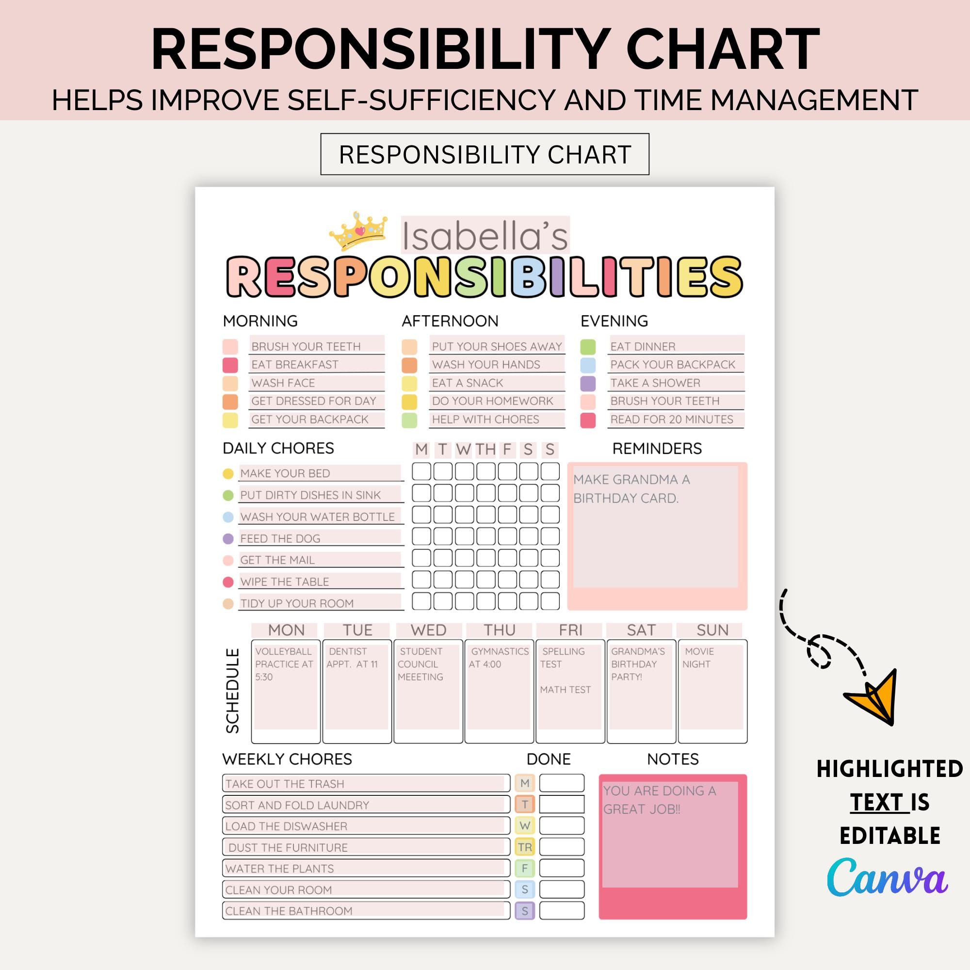 All-in-one Kids Chart Bundle – Responsibility, Routine, Chores ...