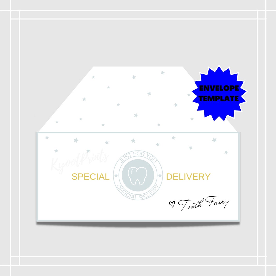 Tooth Fairy Receipt And Envelope Printable Editable Tooth Fairy Note 