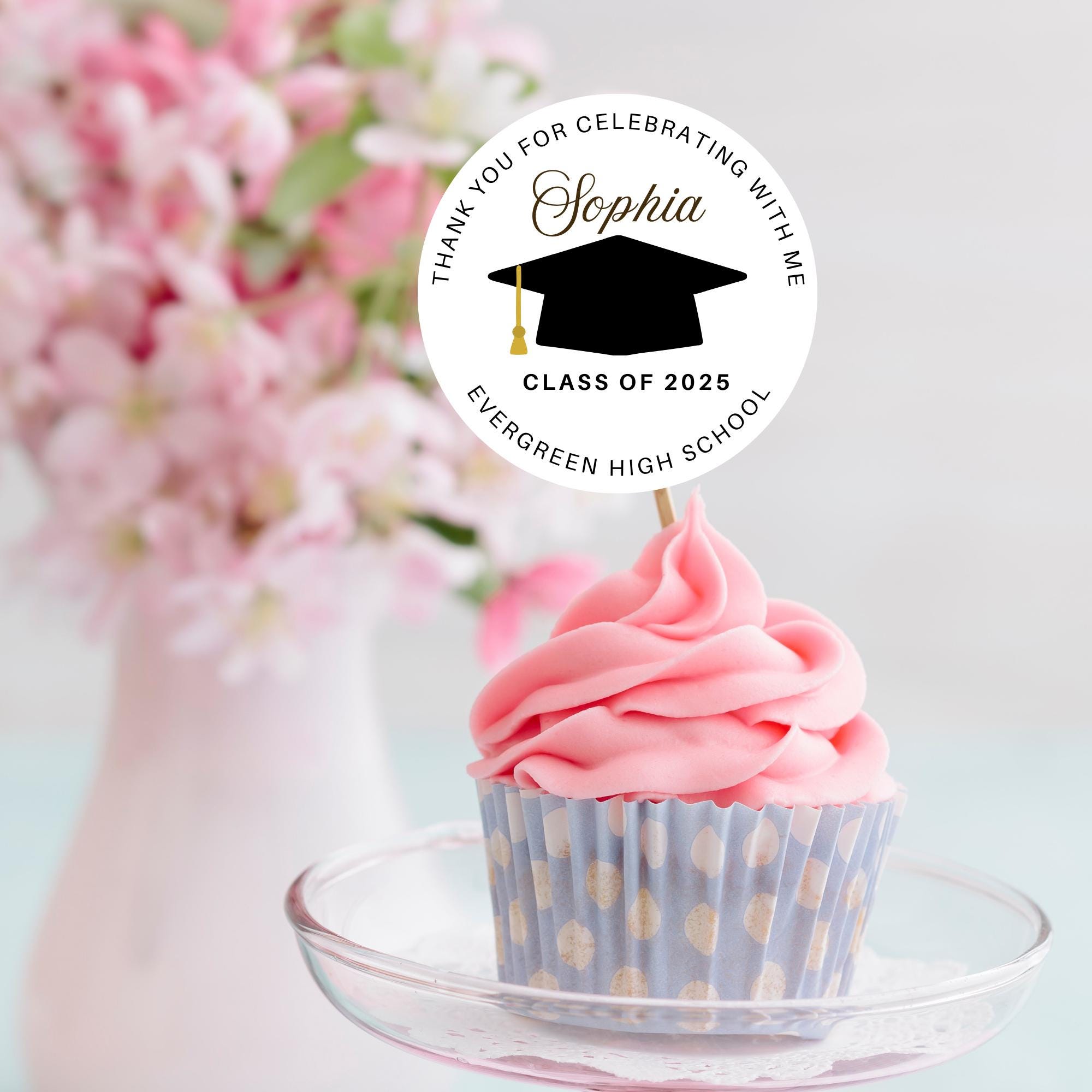 Personalized Graduation Stickers Graduation Party Favor Graduation Tag ...