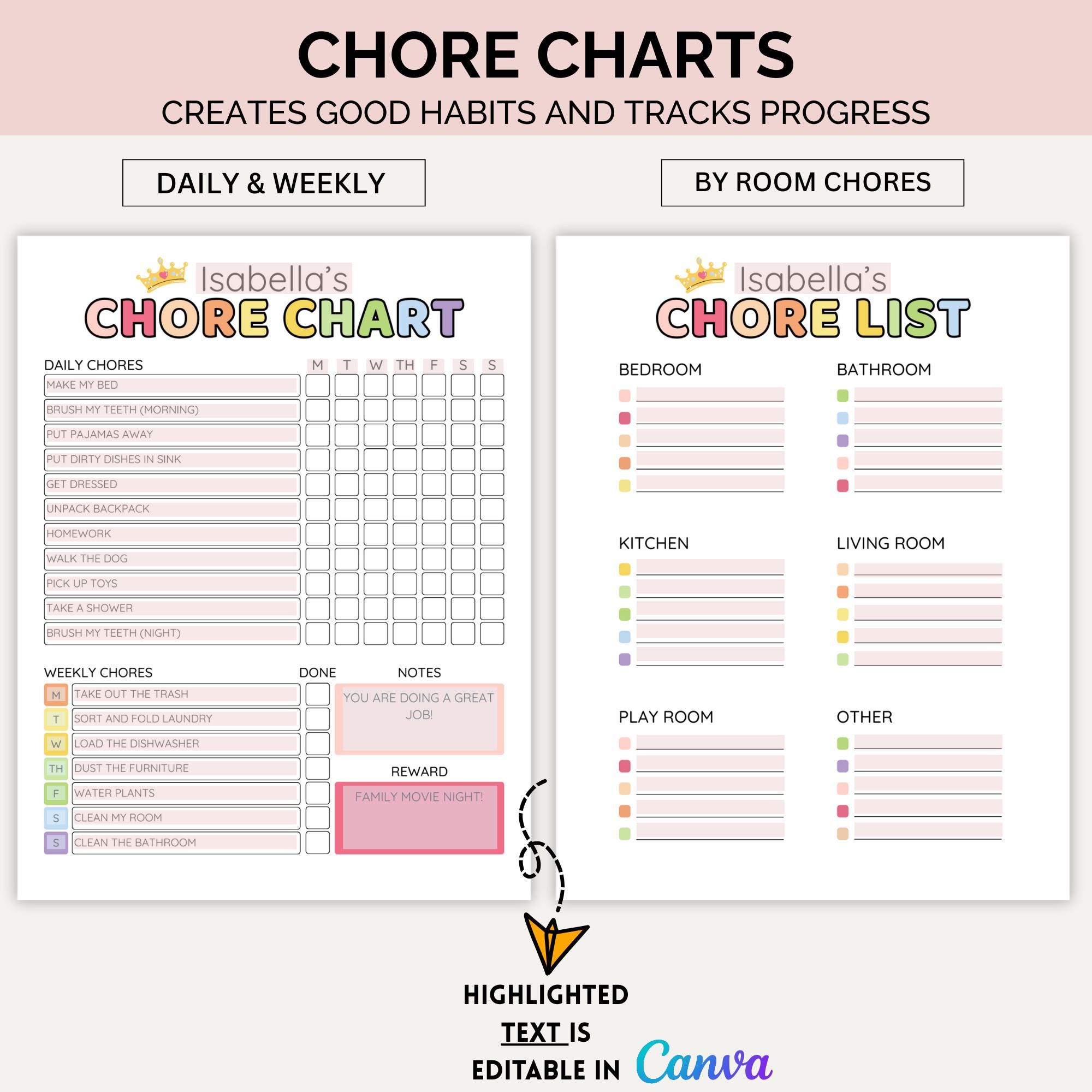 All-in-one Kids Chart Bundle – Responsibility, Routine, Chores ...