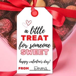 Valentine's Day Gift Tag Valentine Treat Bag Tags Happy Valentine's Day ...
