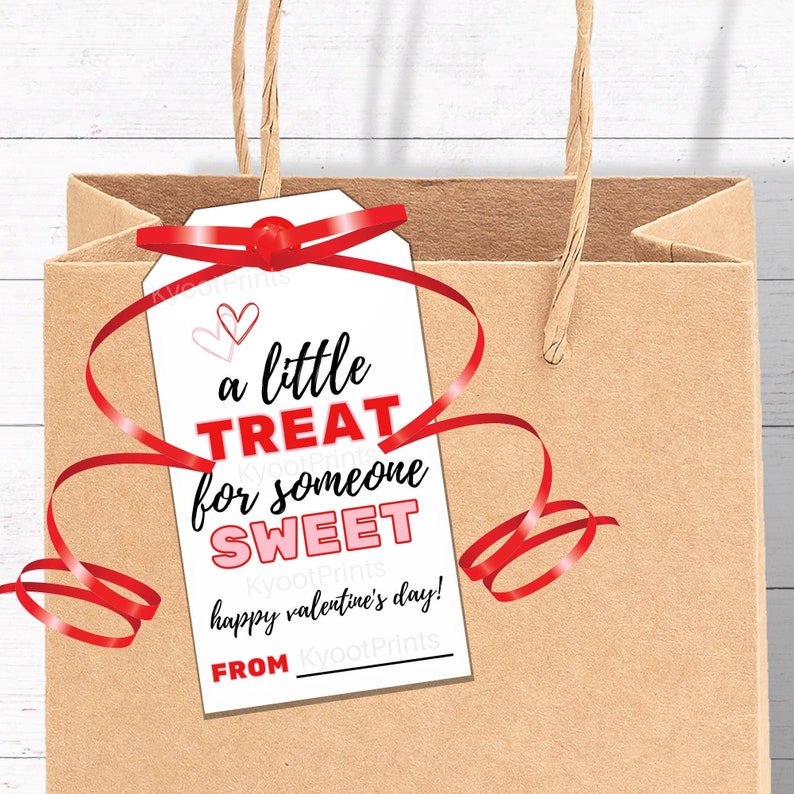 Valentines Day Tags for Kids Valentine's Day Tag Sweet Treat Valentine ...