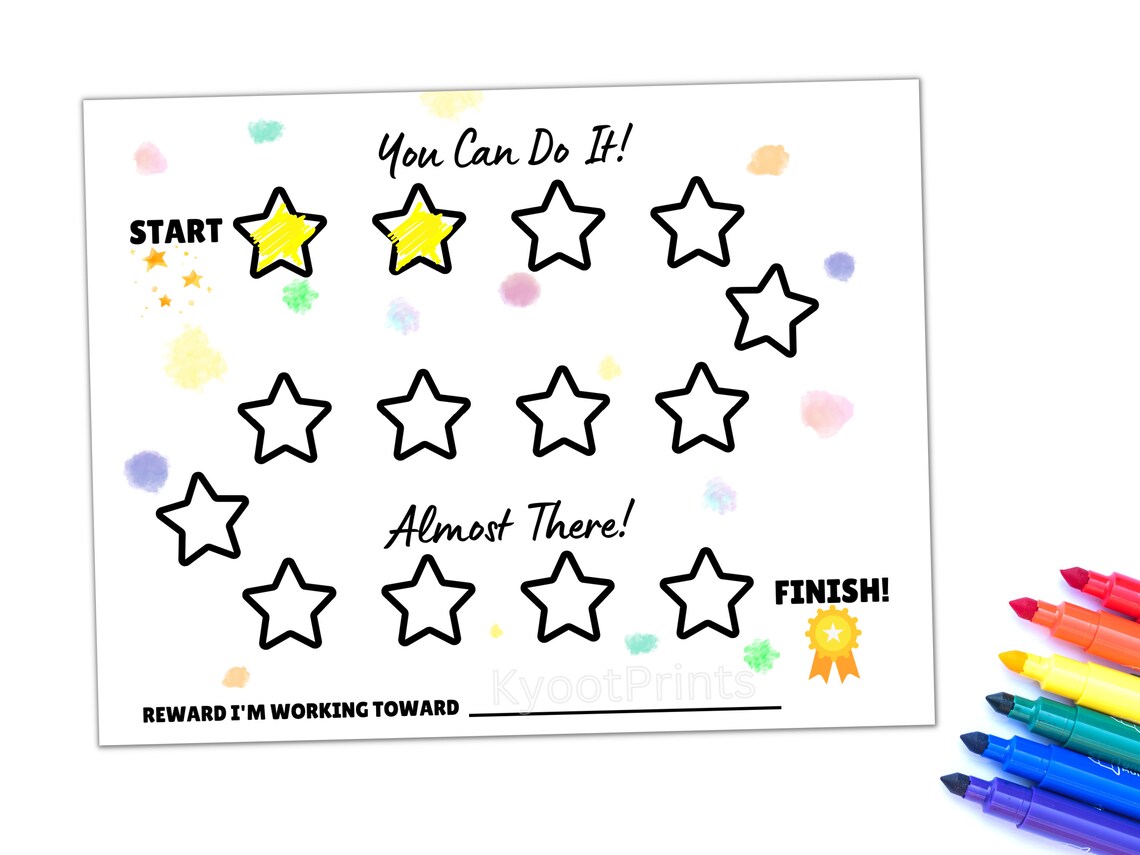 Goal Chart Reward Chart for Kids Chore Chart Printable Kids Reward ...